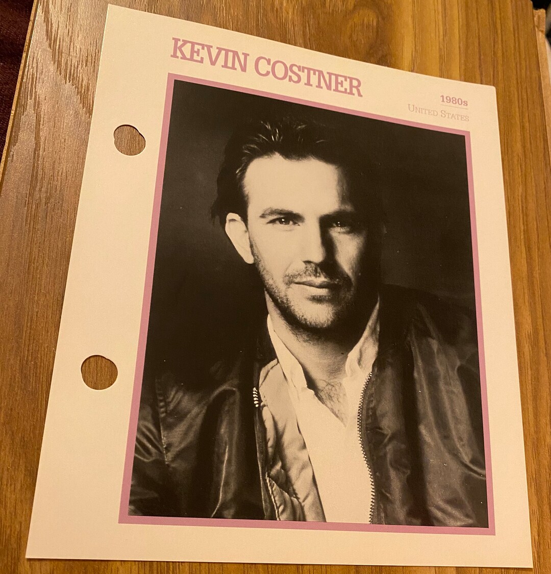 Kevin Costner Great Movie Star Encyclopedia Card 1980s - Etsy