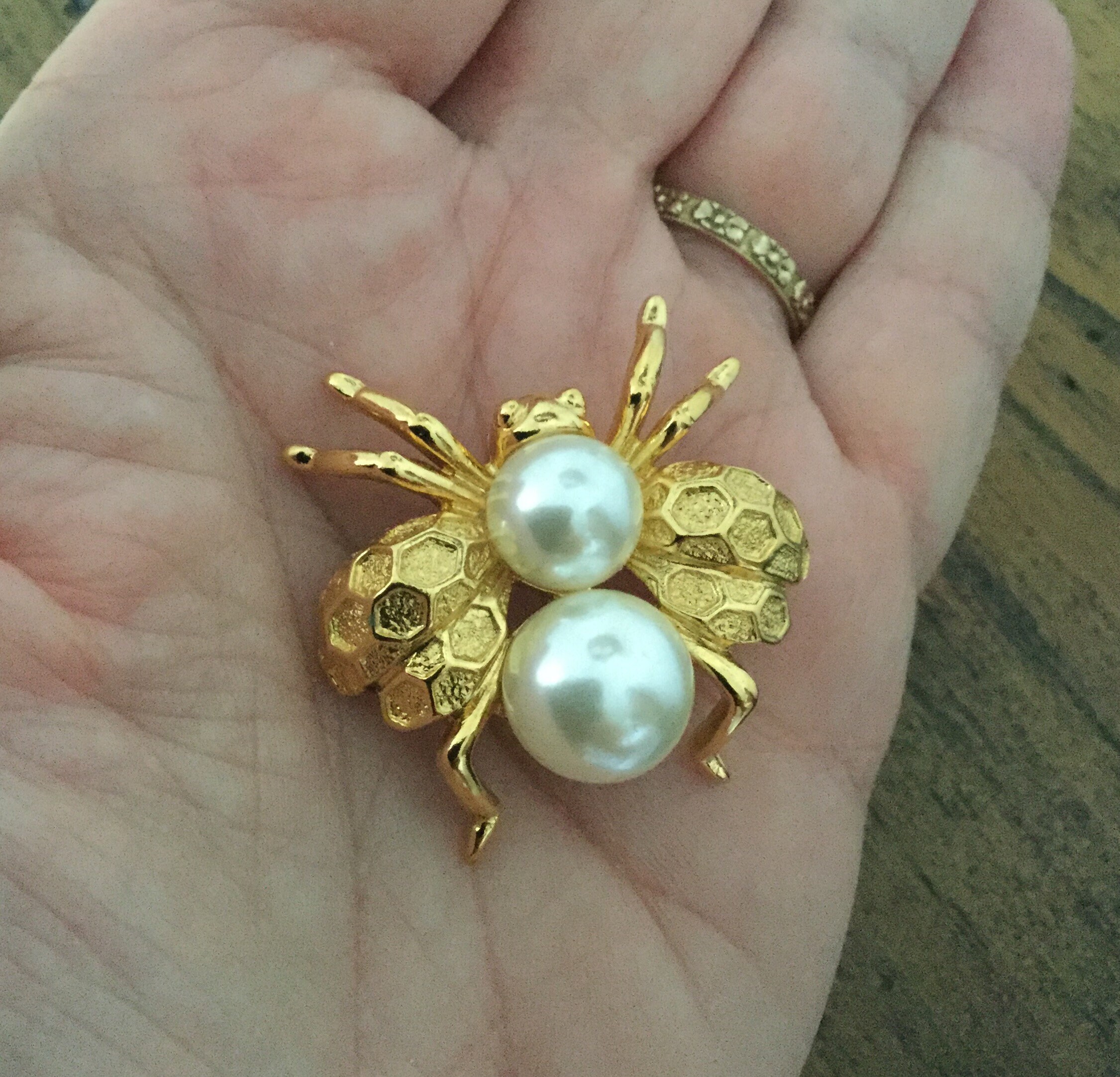 Napier Brooch, Baroque Pearl, Bug Insect, Mid Century American Vintage ...