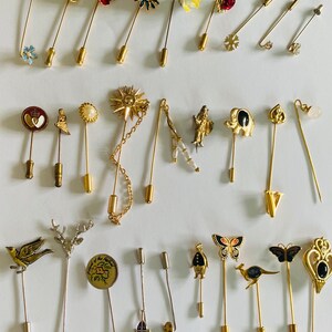 Stick Pins Hat Pins Flowers Rose Quartz Butterfly Mid - Etsy