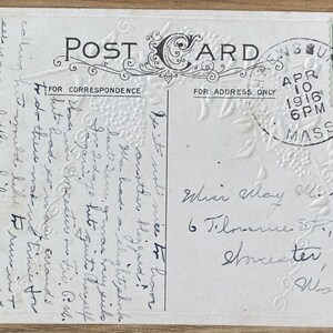 Antique Birthday Postcard Franked 1916 George Washington Stamp ...