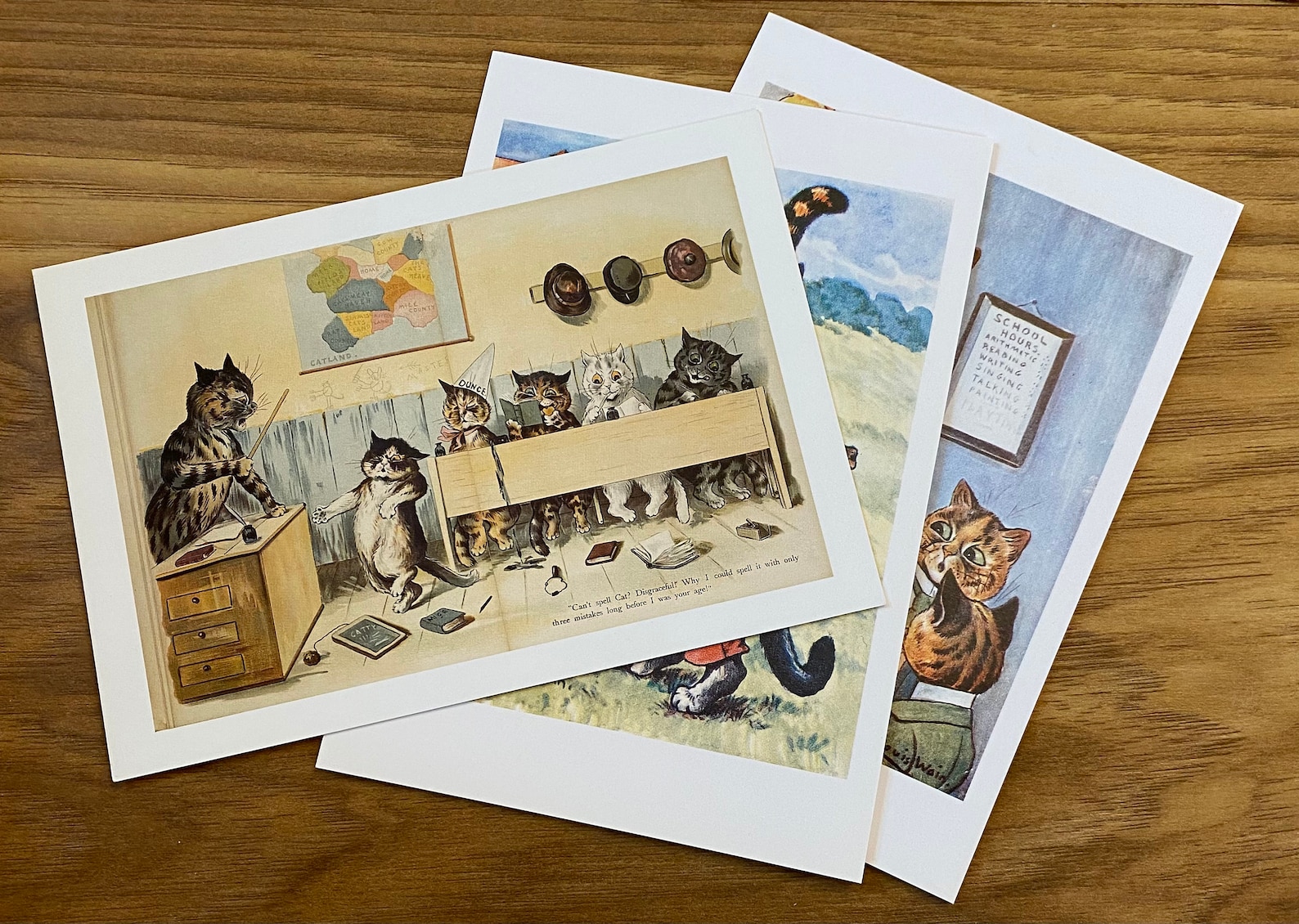 Anthropomorphic Cats, Artist Louis Wain, Vintage Repro Postcards Late ...