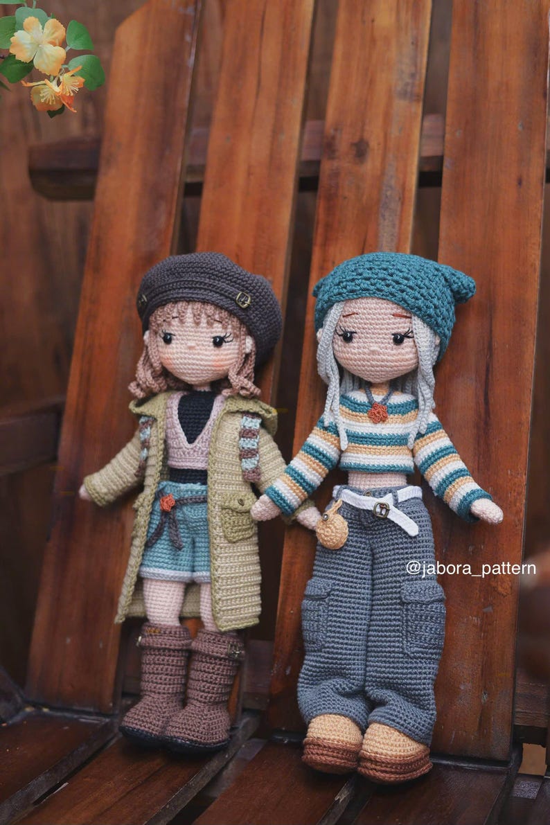 2-in-1 Crochet Doll Pattern, Amigurumi Doll, Atela & Elisa, PDF ...