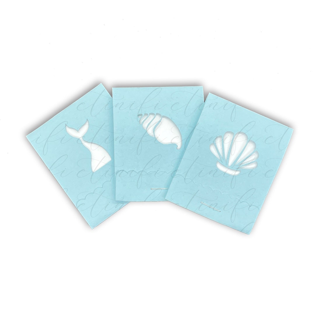Set of 21 Assorted Baby Blue Mermaid Tail and Seashell Matchbook ...