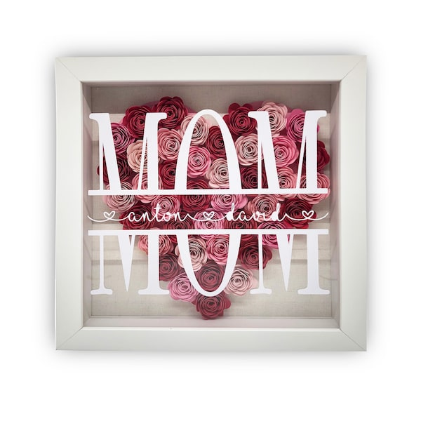 Mom Shadow Box Flowers - Etsy
