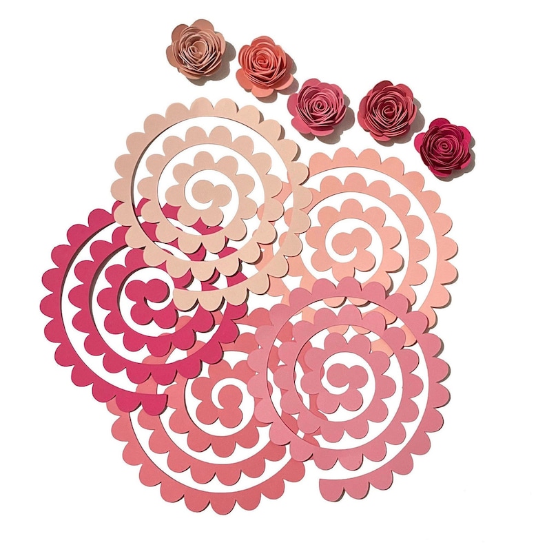 Pre-cut Paper Flowers // Unrolled Paper Flowers // Paper Roses - Etsy
