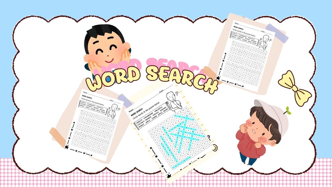 Word Search Game for Kids: Fun and Educational Puzzle Book With Answers ...