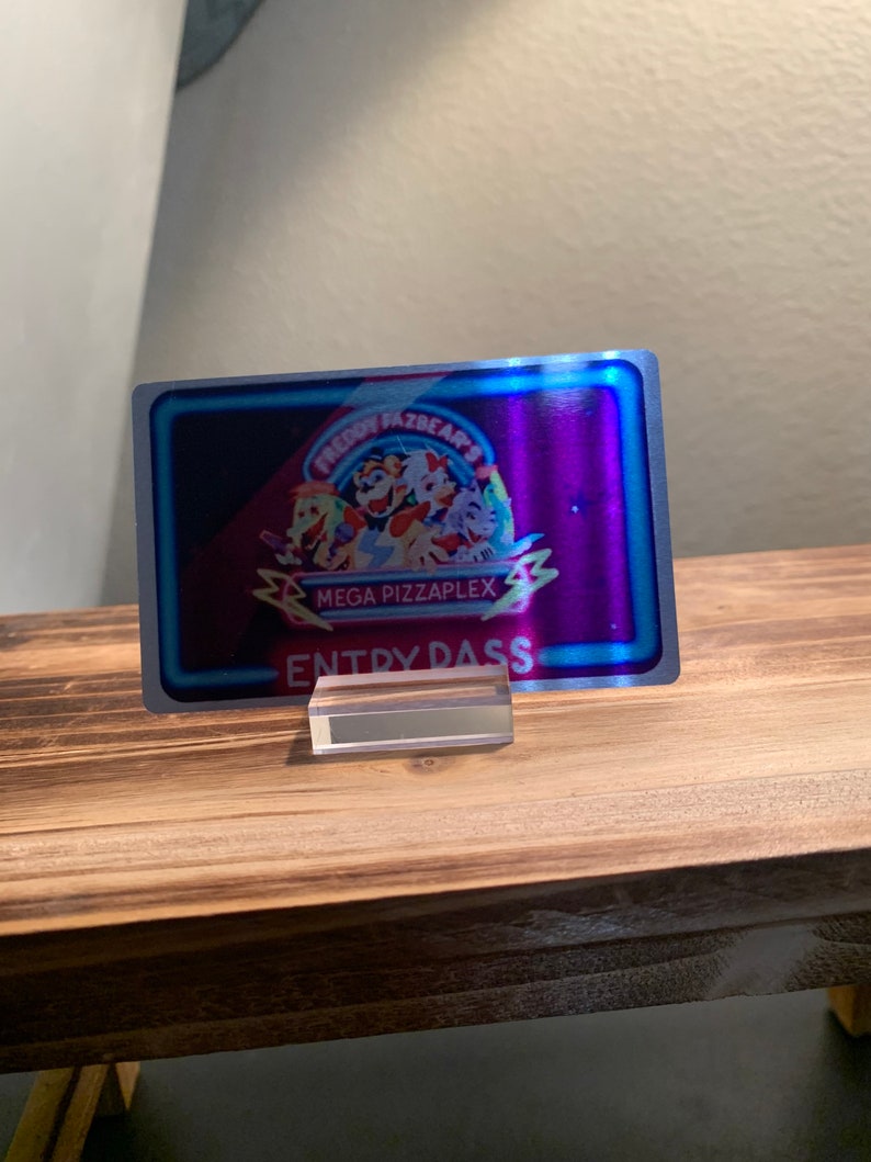 FNAF Entry Pass Freddy Fazbears Mega Pizza Plex aluminum - Etsy