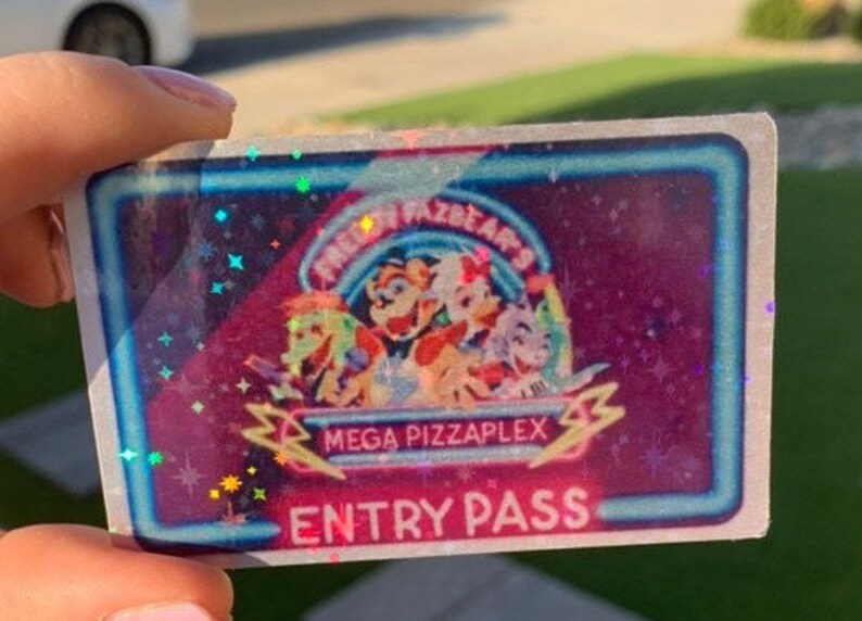 FNAF Entry Pass With Holographic Overlay - Etsy