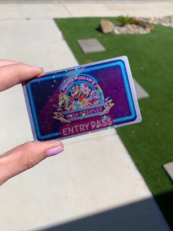 FNAF Entry Pass with Holographic Overlay - Etsy