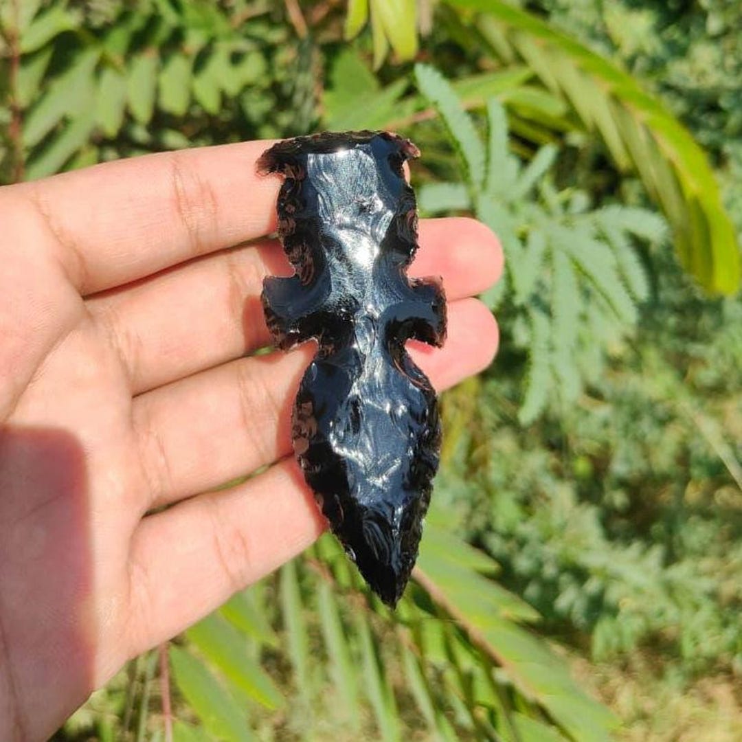 Black Obsidian Athame Knife – Wiccan Ritual Blade, Witchcraft Altar ...