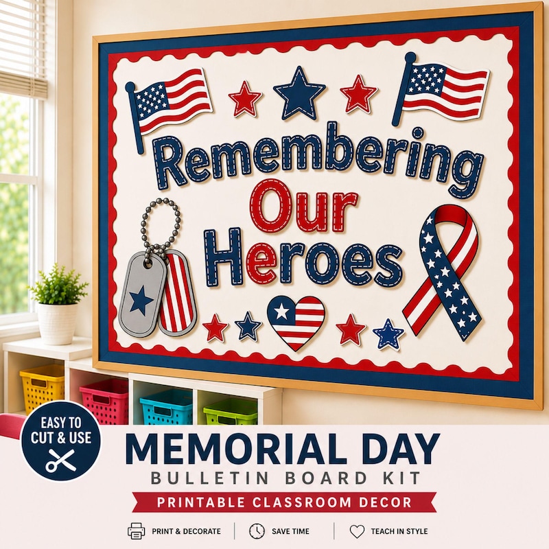 Memorial Day Bulletin Board - Etsy