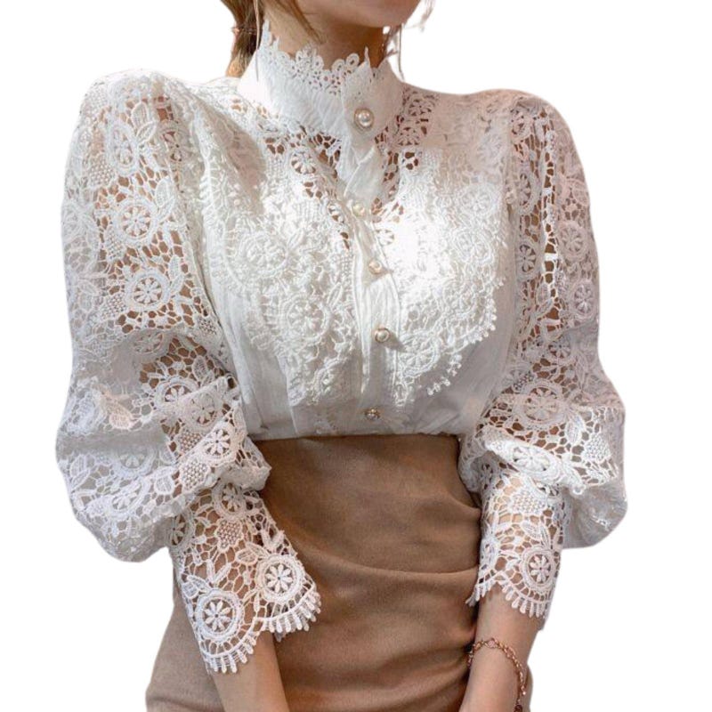 Lace Embroidery Blouse - Etsy