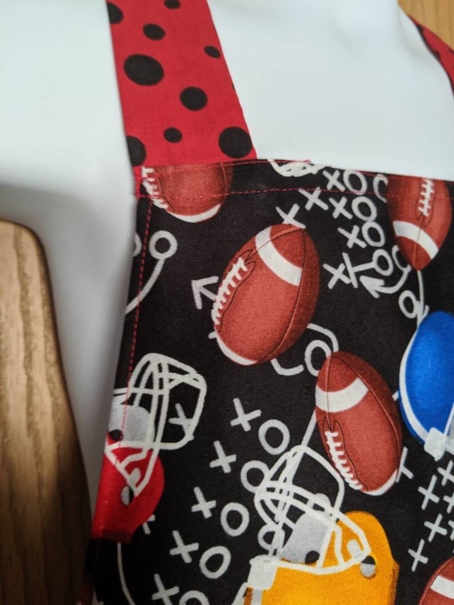 Youth Apron Sports With Footballs Helmets and Scores - Etsy