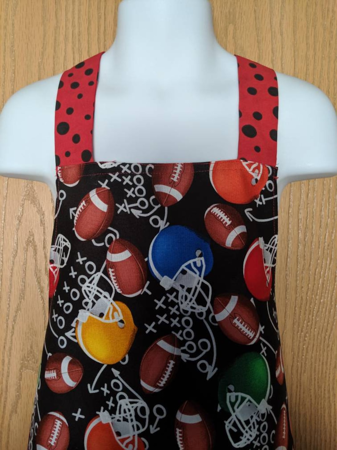 Youth Apron Sports With Footballs Helmets and Scores - Etsy