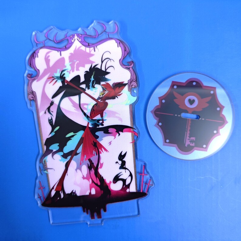 Hazbin Hotel Alastor & Lucifer Acrylic Standee | Gothic Romance Fan Art ...
