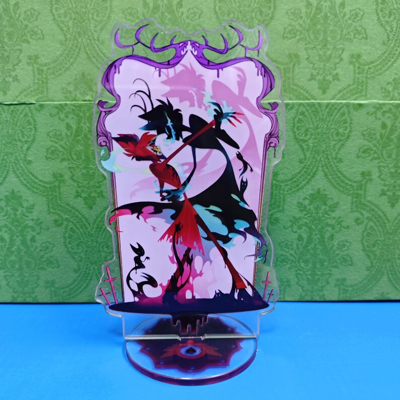 Hazbin Hotel Alastor & Lucifer Acrylic Standee | Gothic Romance Fan Art ...