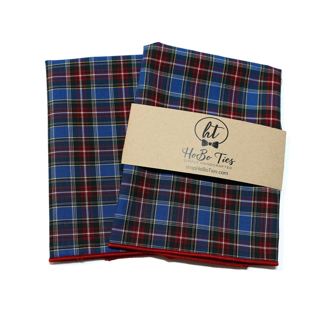 Tartan Plaid Pocket Square~red~blue~green~yellow~wedding Accessory ...