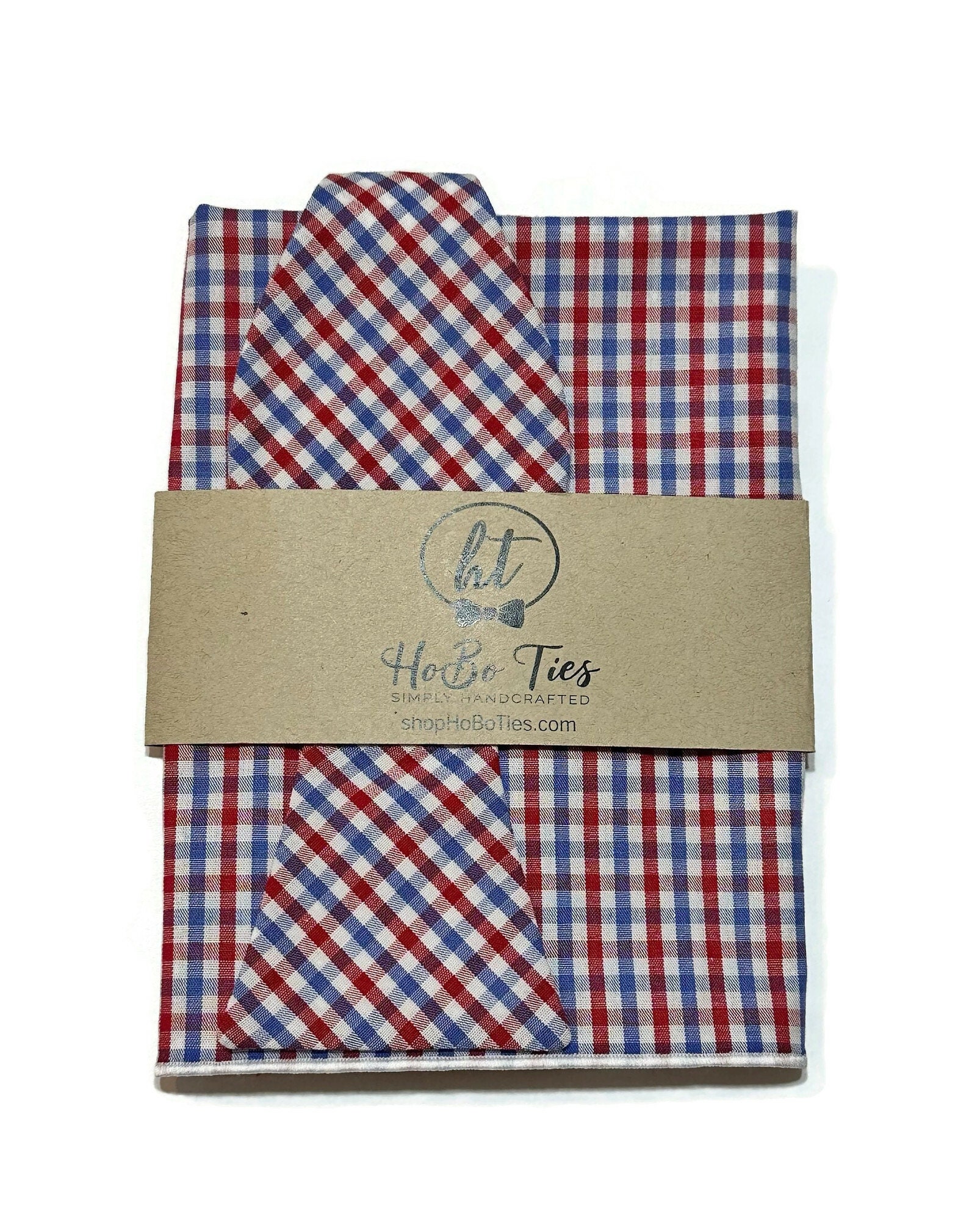 Red & Blue Tattersall Check Bow Tie~mens Self Tie Bow Tie~mens Pre-tied ...