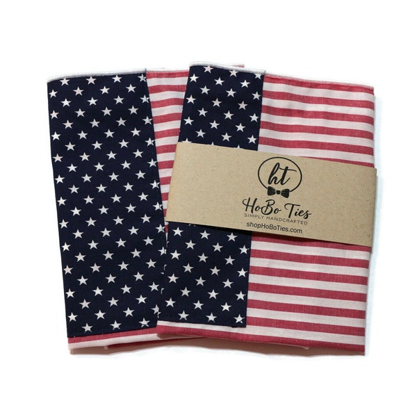 American Flag Pocket Squares - Etsy