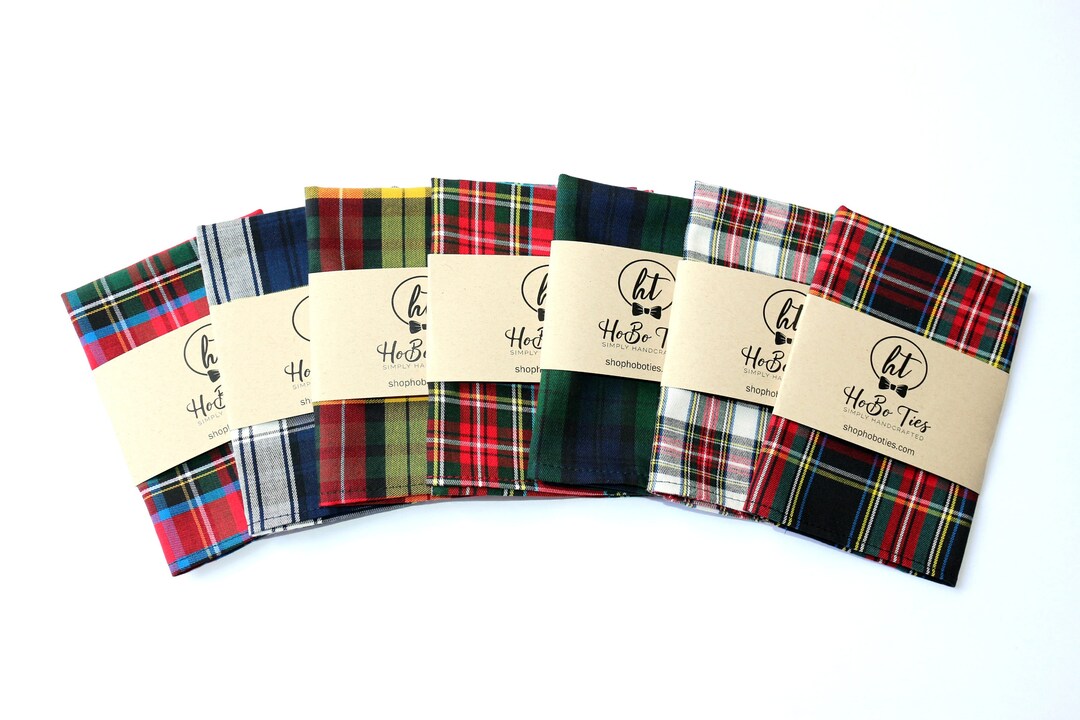 Tartan Plaid Pocket Square - Wedding Accessory - Anniversary Gift - Men ...
