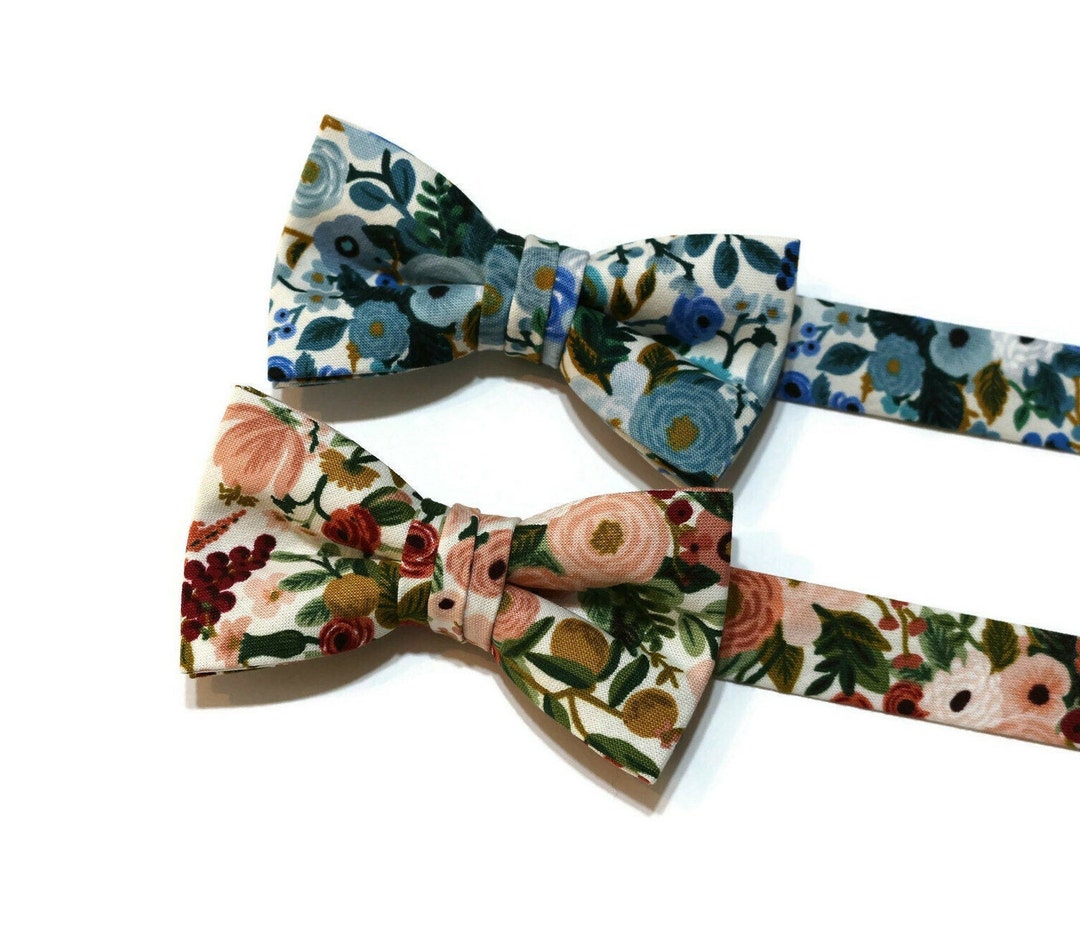 Boys Garden Party Petite Floral Bow Ties~boys Bow Tie~cotton Bow Tie ...
