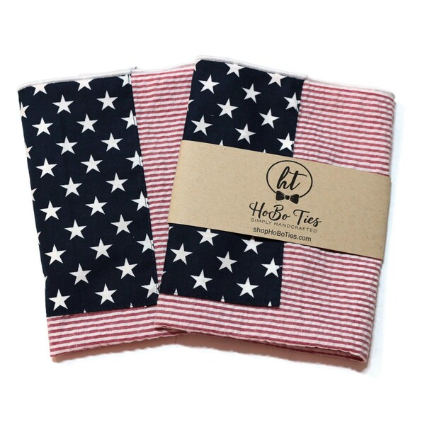 American Flag Pocket Squares - Etsy