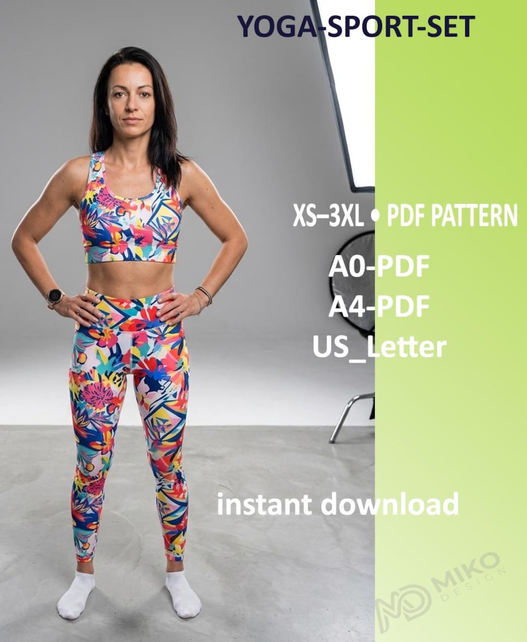 Sports Bra and Leggings Sewing Pattern PDF, Womens Activewear Pattern ...