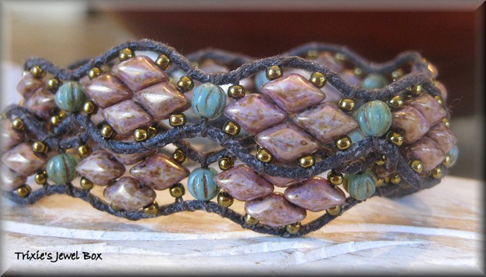 KIT - Diamonds for Holly Wrap With Ring Bracelet Beadweaving KIT ...