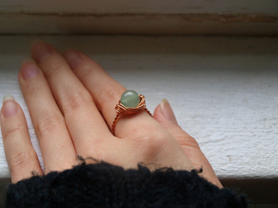 Aventurine Ring for Men Green Crystal Ring Rings for Men - Etsy