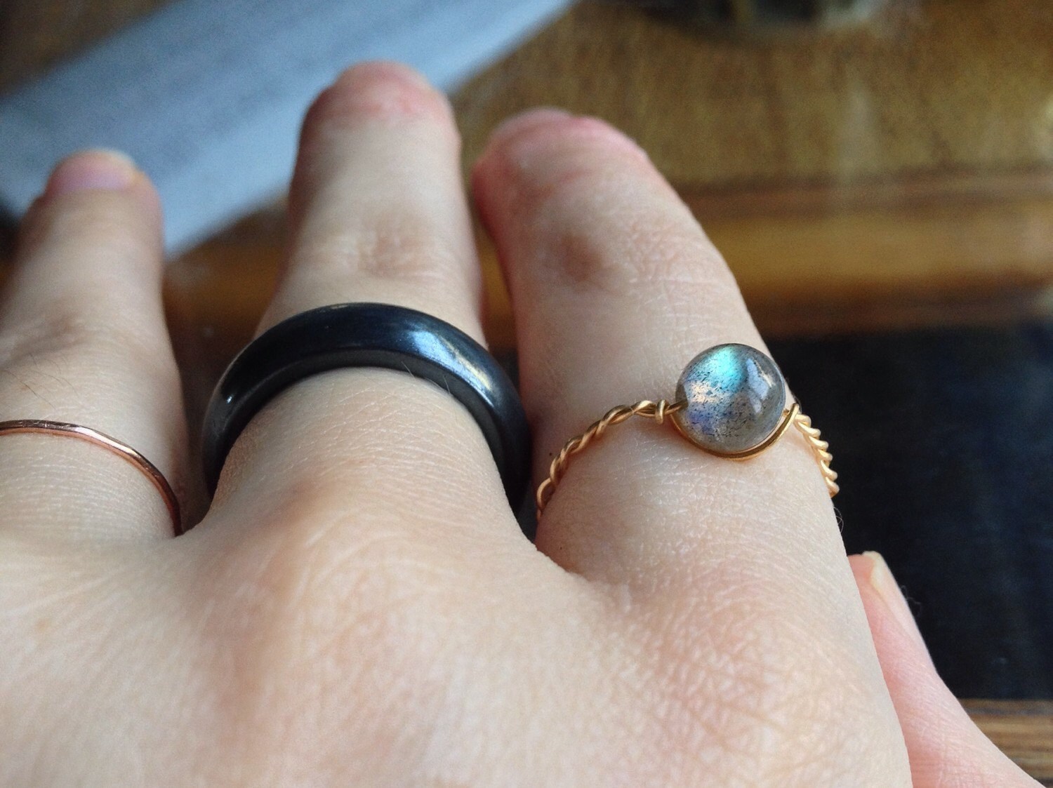 Crystal Ball Adjustable Ring Made to Order Choose | Etsy