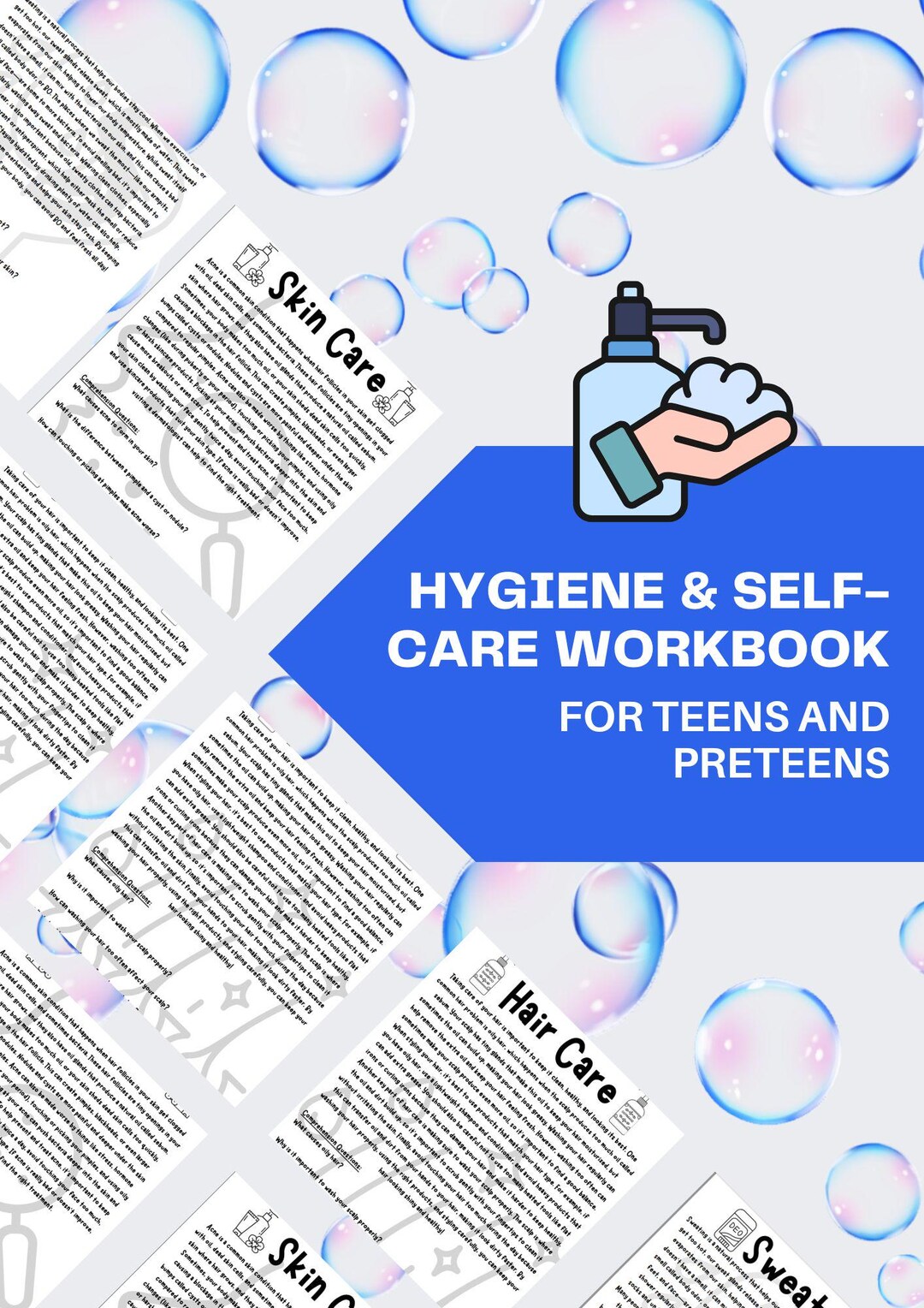 Teen Hygiene & Self Care Workbook | Life Skills Guide for Tweens ...
