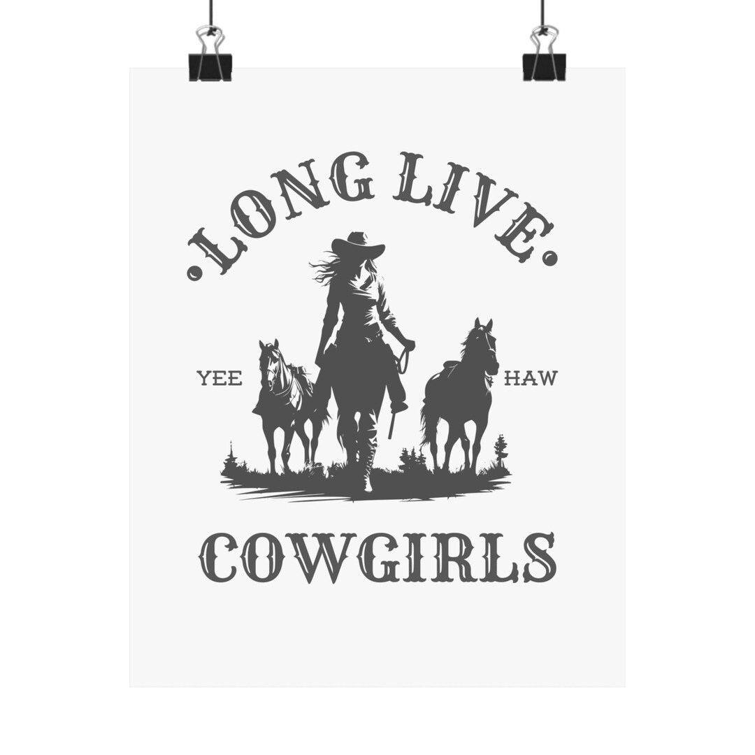 Cowgirl Empowerment Poster, Western Theme Wall Art, Rodeo Decor Print ...