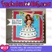 Digital Stamps Birthday Cake Surprise Girl Uncoloured Digital Image for ...