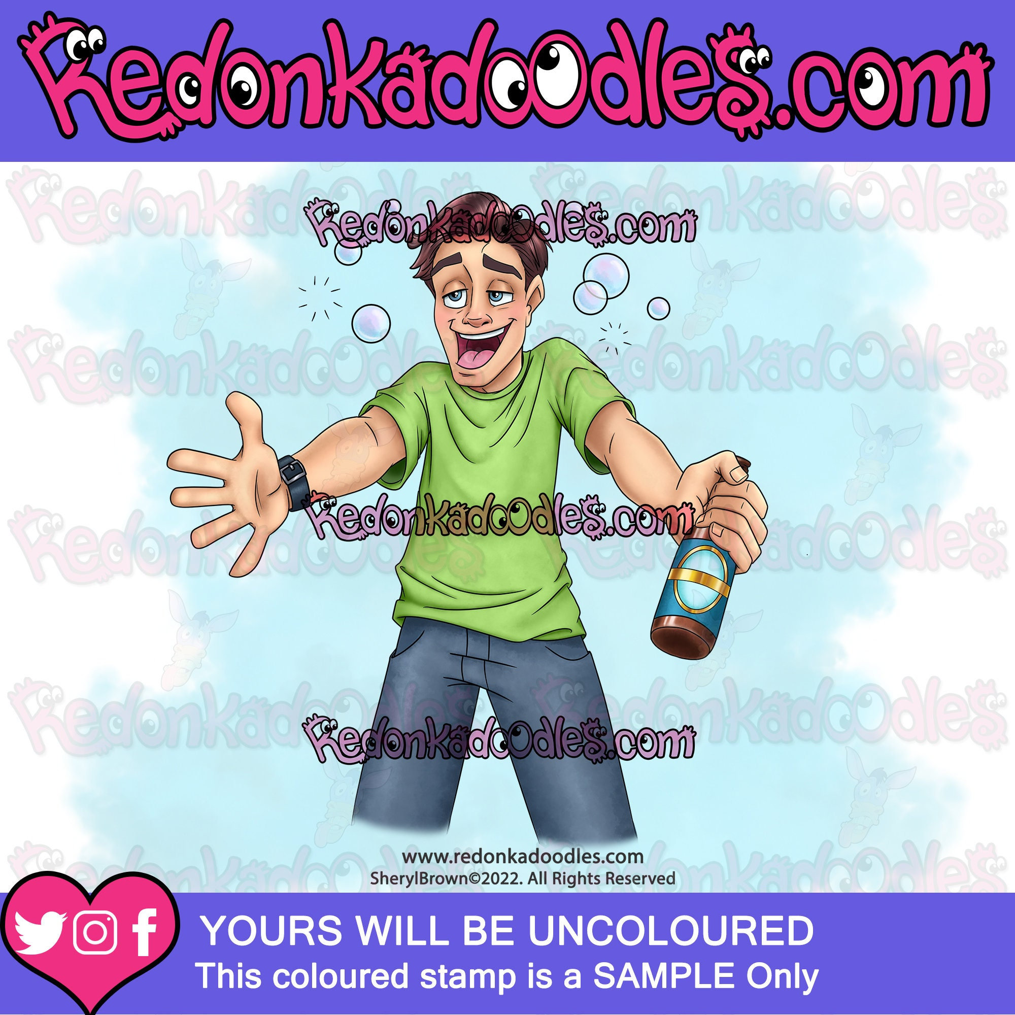Digital Stamps - Drunk on Life - Uncoloured Digital Image for Card ...