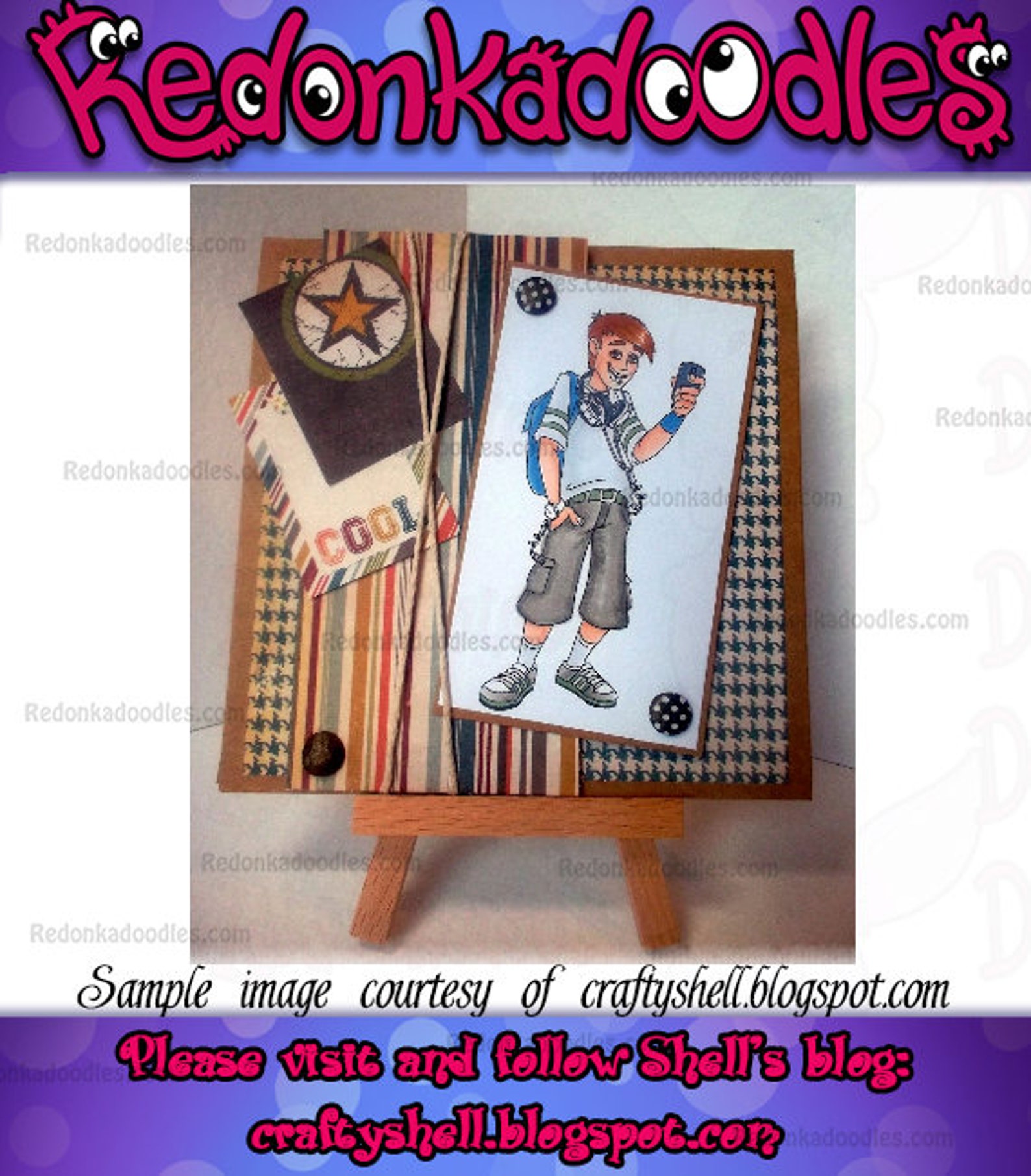 Digital Stamp - Trendy Teen Boy, Uncoloured Digital Image for Handmade ...