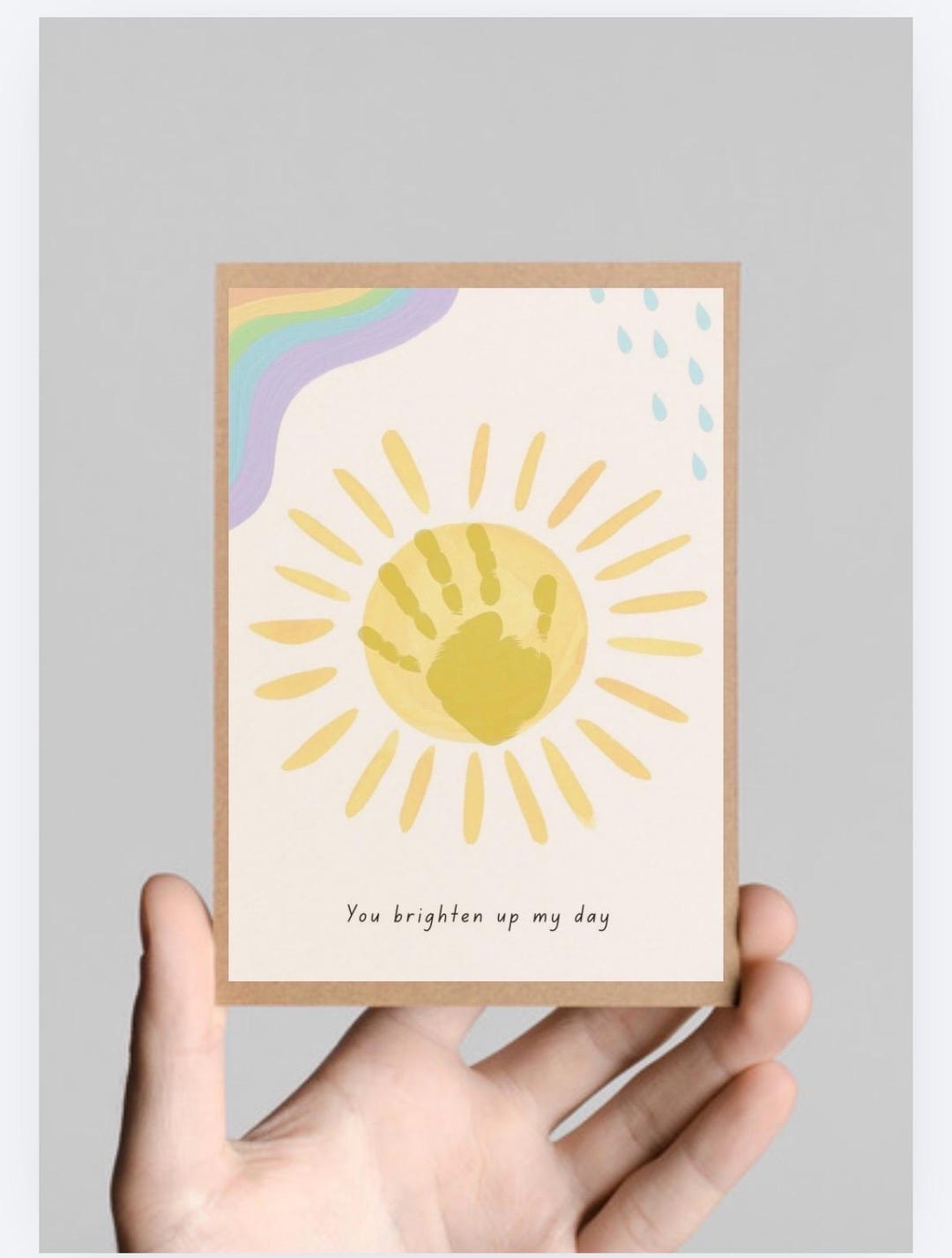 Baby Handprint Footprint Sunshine Positive Keepsake Art (digital ...