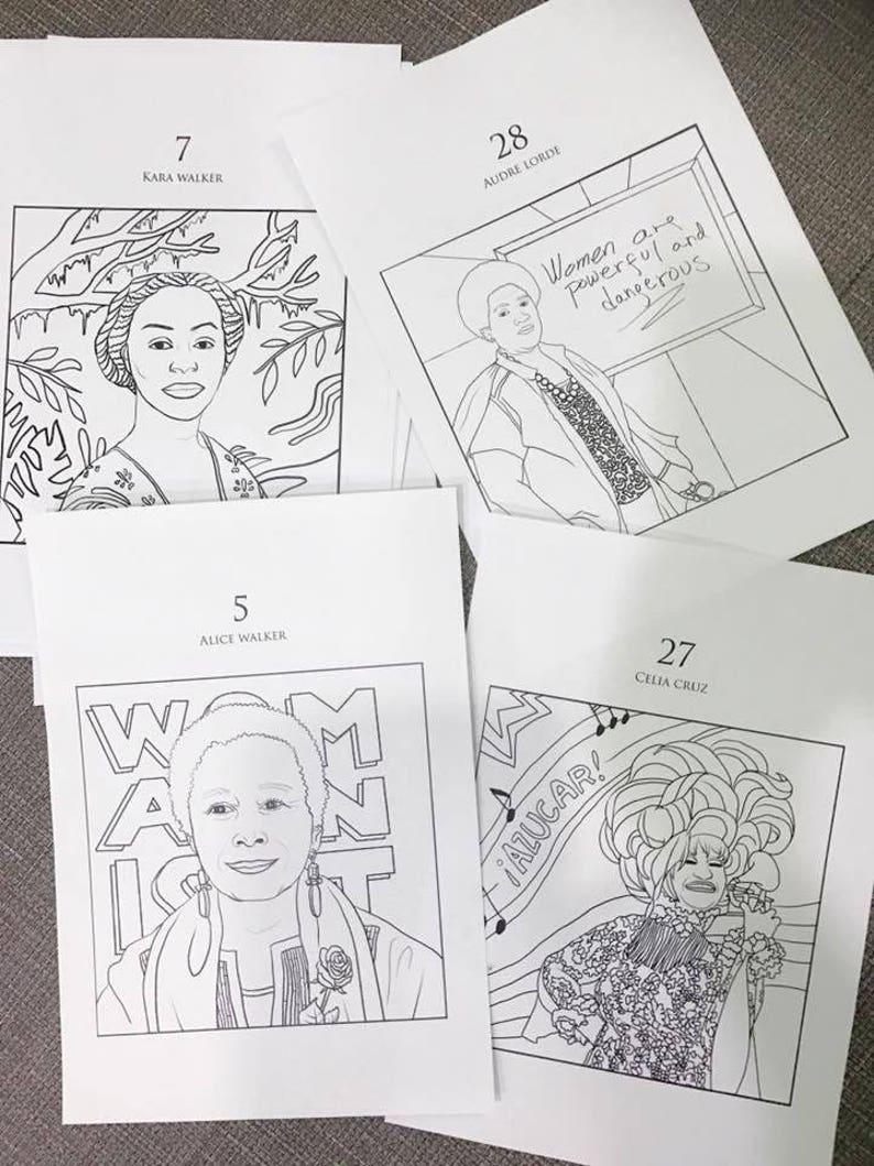 28 Amazing Black Women Coloring Book - Etsy