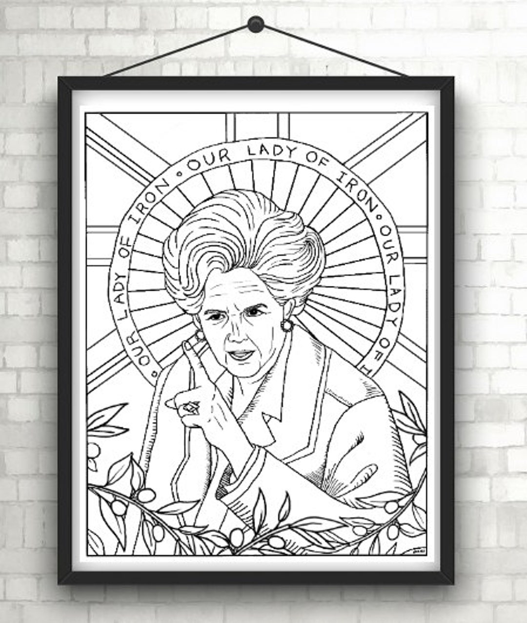 Margaret Thatcher, Iron Lady, Portraits, Coloring Pages for Adults ...