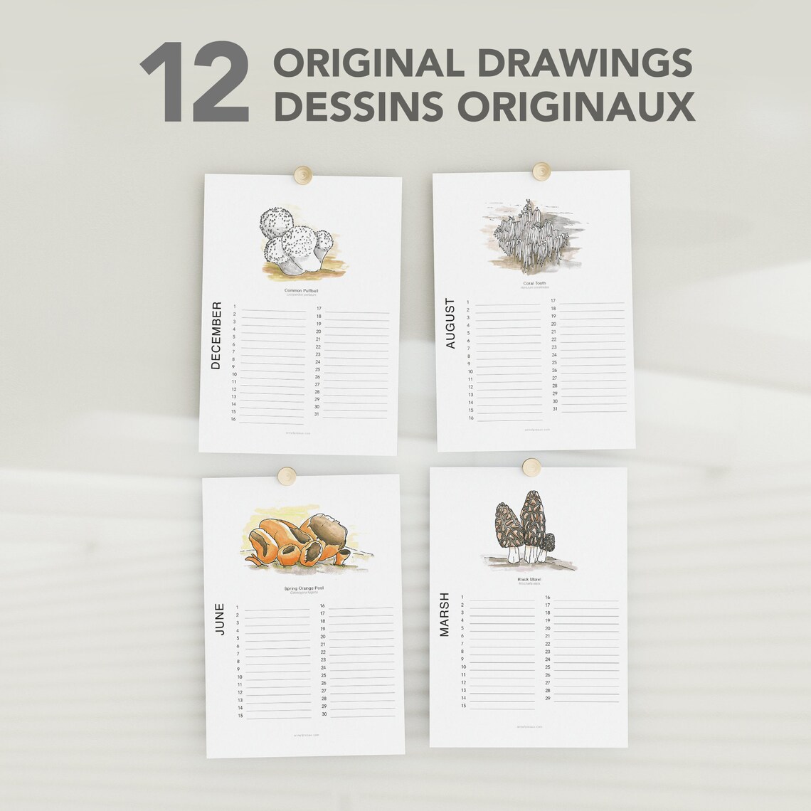 Calendrier Perpétuel à Imprimer Printable Perpetual Calendar Monthly ...