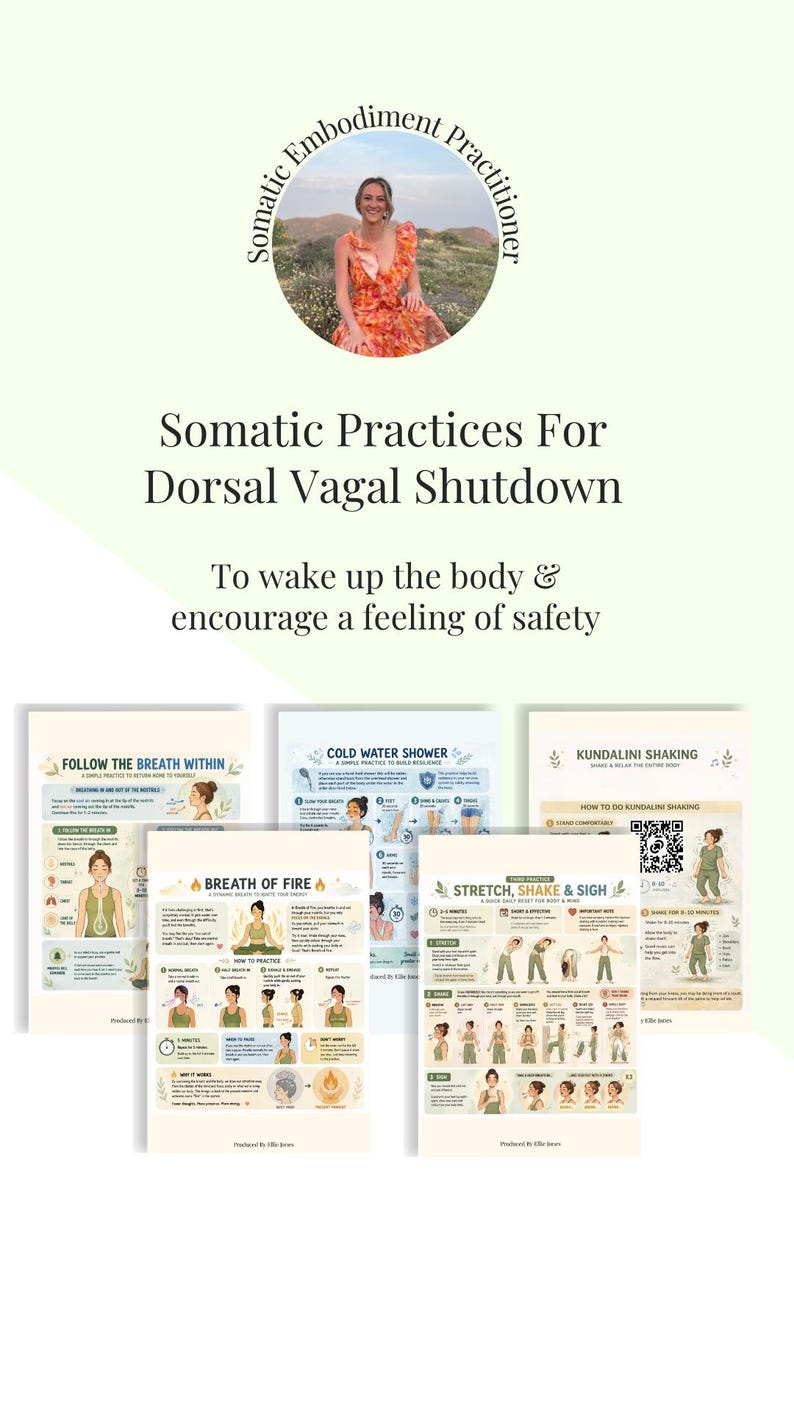 Somatic Exercise Cards & Posters – Nervous System Regulation (digital ...