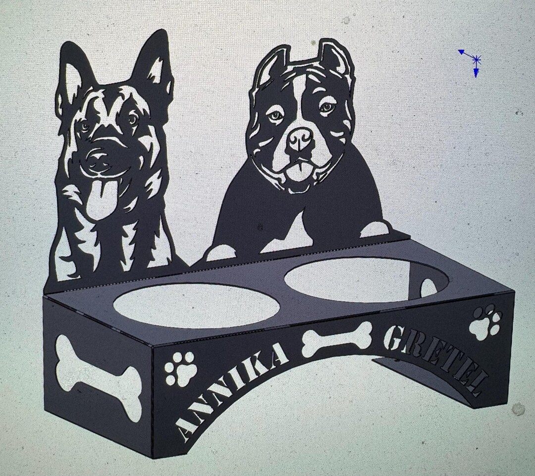 Belgian Malinois American Bully Pit Bull Dog Bowl- With Matching ...