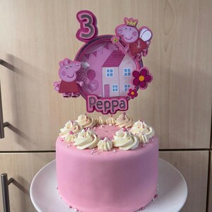 Peppa Pig Themed Cake Topper - Etsy