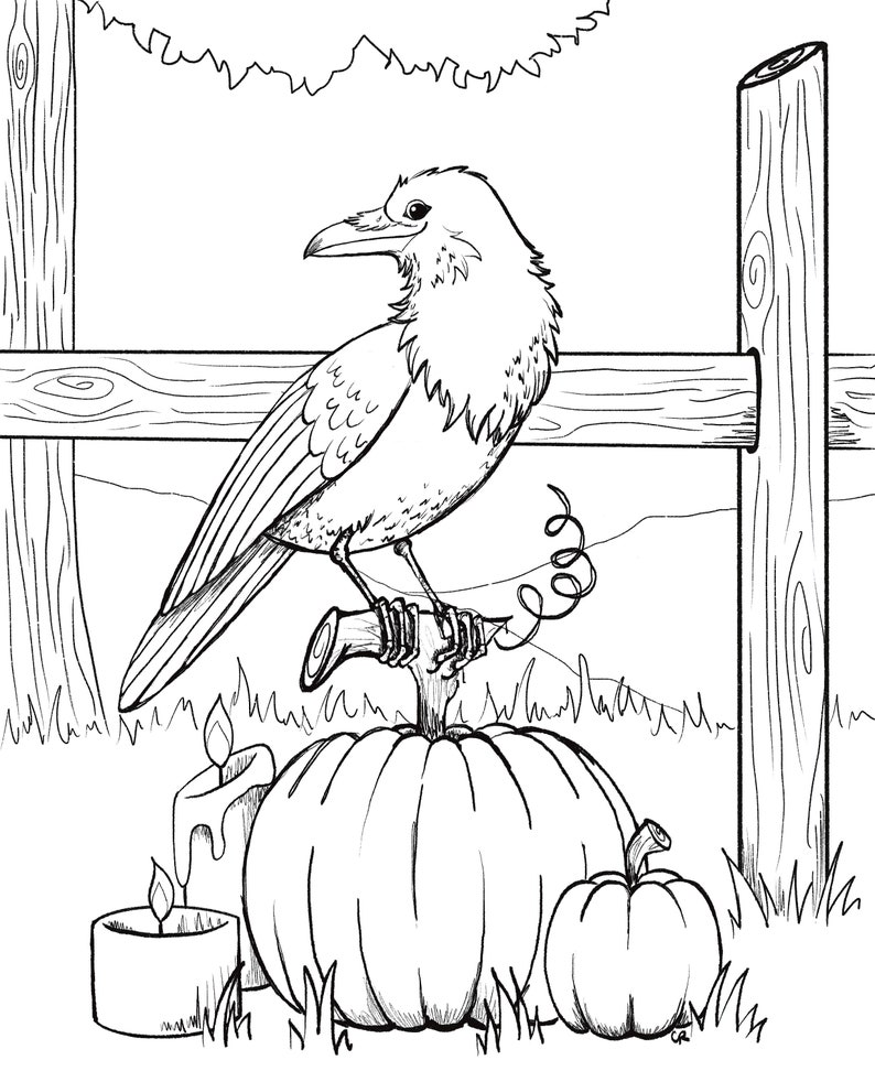 Printable Cozy Fall Coloring Pages - Etsy
