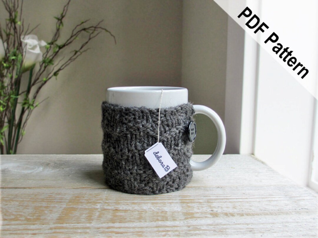 Coffee Cozy PATTERN, Knitting Pattern, PDF Pattern, DIY Gift, Instant ...