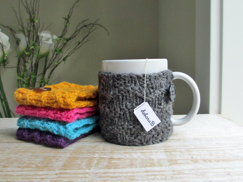 Coffee Cozy PATTERN Knitting Pattern PDF Pattern DIY Gift - Etsy