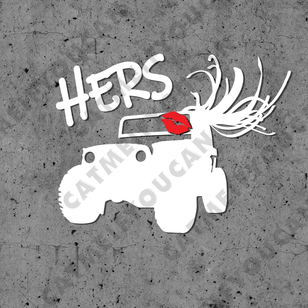 Hers Decal, Vinyl Sticker for Off-road Girl, Windy Hair, Custom ...