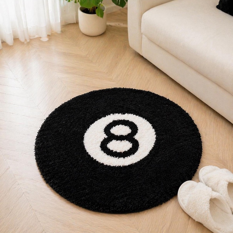 8 Ball Rug - Etsy