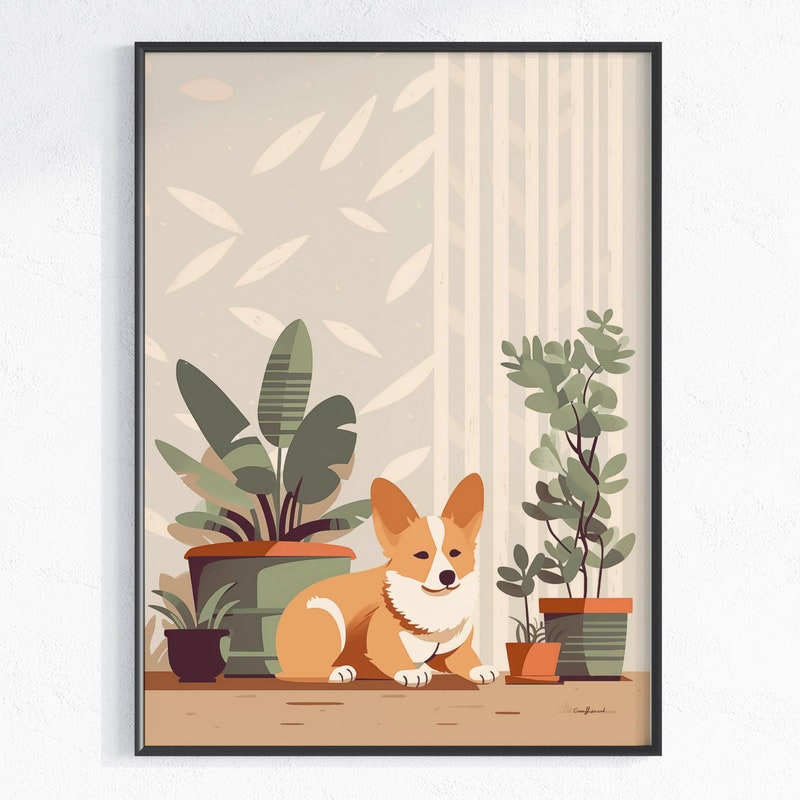 Corgi Print - Etsy