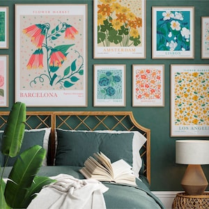 Flower Wall Art Set, Floral Art Prints, Botanical Poster Set, Honolulu ...