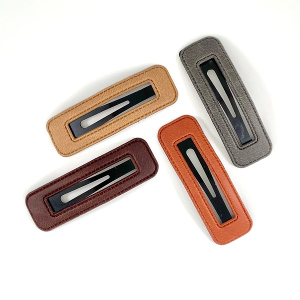 Leather Hair Clip - Etsy